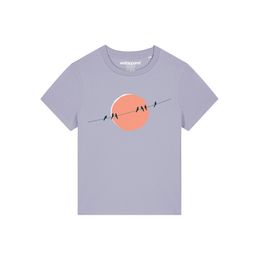 Watapparel T-Shirt 'Countryside 01' Damen Gr&ouml;&szlig;e M petrol / flieder / orange / wei&szlig;