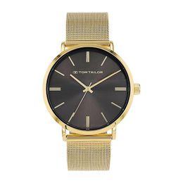 Tom Tailor Herren Tom Tailor Quarzuhr Armbanduhr, Herrenuhr, Edelstahlarmband, analog gold Einheitsgr&ouml;&szlig;e