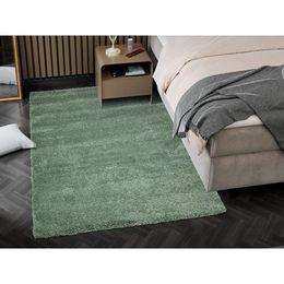 OCI DIE TEPPICHMARKE Hochflor-Teppich &raquo;MONTIS&laquo; quadratisch 45 mm H&ouml;he uni, Langflor, Shaggy, auch in rund, quadratisch und L&auml;ufer erh&auml;ltlich gr&uuml;n 