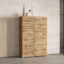 OTTO home Highboard &raquo;Metric,Breite 92cm, moderne grifflose Hochkommode 3 T&uuml;ren,Highboard&laquo; Hochschrank mit viel Stauraum, Einlegeb&ouml;den verstellbar, 
