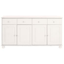 OTTO home Sideboard &raquo;Mette&laquo; Kommode aus massivem Kiefernholz, Breite 156 cm wei&szlig; MDF, Massivholz B/H/T: 156cm x 77cm x 34cm, 2 Stk., Kiefer, 4 Stk.