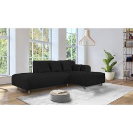 Home Affaire Ecksofa &raquo;Svennis L-Form&laquo; incl. Zierkissen, in 2 Bezugsvarianten grau Struktur (100% Polyester);Filzoptik (100% Polyester) B/H/T: 254cm x 