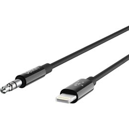 Belkin Audio-Kabel &raquo;MixIT Lightning auf 3,5mm AUX Kabel, 0.9 m&laquo; 3,5-mm-Klinke Lightning 90 cm Plug & Play schwarz Passend f&uuml;r Apple mit Lightning-Anschluss
