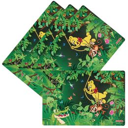 Ritzenhoff & Breker Platzset &raquo;HARIBO Jungle, 4-teilig, 45 x 30 cm&laquo; rutschfest und abwischbar gr&uuml;n Obermaterial: 100% Polypropylen B/L: 30cm x 45cm, 4 Stk., Kunststoff, 