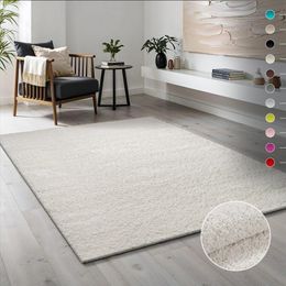 Sanat Hochflor-Teppich &raquo;LOCA , auch als L&auml;ufer und in Rund&laquo; rechteckig 30 mm H&ouml;he Wohnzimmer, Langflor, Shaggy, Schlafzimmer beige Kunstfaser B : 80cm 1 Stk