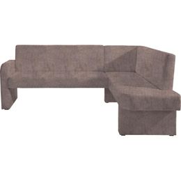 Home Affaire Eckbank &raquo;Umag&laquo; Sitz und R&uuml;cken gepolstert, verschiedene Qualit&auml;ten braun Holzwerkstoff, Massivholz, Polyester B/H/T: 210cm x 89cm x 160cm