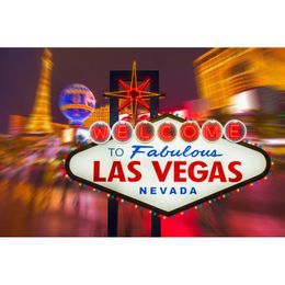 papermoon Fototapete &raquo;Fabulous Las vegas&laquo; glatt bunt Vlies B/L: 1,5m x 1,11m, Bahnen: 7 Stk.