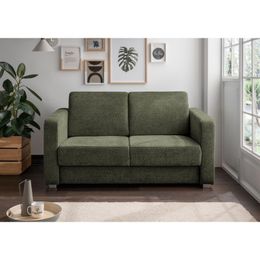 Home Affaire Ecksofa &raquo;Lazio modern und bequem, schmale Armlehnen, tolle Detailverarbeitung&laquo; mit 2 Einzelausz&uuml;gen als L&auml;ngsschl&auml;fer gr&uuml;n 100% Polyester
