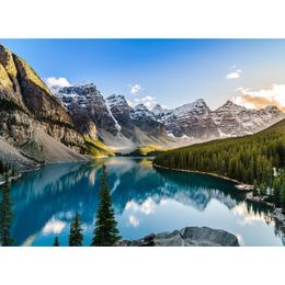 papermoon Fototapete &raquo;Moraine Lake Rocky Mountains&laquo; glatt bunt Vlies B/L: 1,5m x 1,11m, Bahnen: 7 Stk.