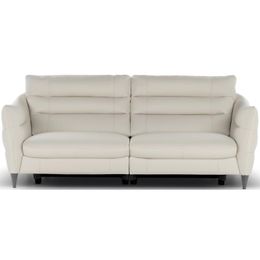 Calia italia 3-Sitzer &raquo;Cabrini, Design trifft super Sitzkomfort,&laquo; in Leder, 220 cm Breite, mit elektrischer Relaxfunktion wei&szlig; B/H/T: 220cm x 93cm x 