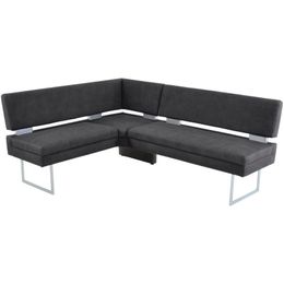 K+w Komfort & Wohnen K+W Komfort & Wohnen Eckbank langer Schenkel links oder rechts, mit dekorativen Distanzhalter schwarz B/H/T: 158cm x 89cm x 199cm, Microfaser Struktur
