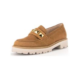 Gabor Slipper Damen Gr&ouml;&szlig;e 40.5 hellbraun / gold Sommerschuhe