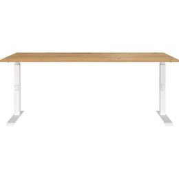 Germania Schreibtisch &raquo;Downey&laquo; h&ouml;henverstellbar von 68-91 cm, verf&uuml;gbar in verschiedenen Breiten wei&szlig; B/H/T: 180cm x 91cm x 80cm, Gestellfarbe Wei&szlig;