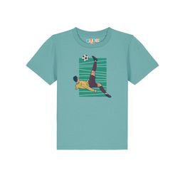 Watabout.kids T-Shirt 'Fu&szlig;ball' Jungen Gr&ouml;&szlig;e 110/116 t&uuml;rkis / gelb / gr&uuml;n / bordeaux