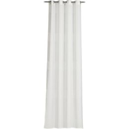 G&ouml;zze Vorhang &raquo;Marrakesch - &Ouml;senschal&laquo; &Ouml;sen 1 Stk. tlg. HxB: 245x140, transparentes Gewebe inkl. Querstreifen wei&szlig; Polyester 245cm, &Ouml;sen, 140cm