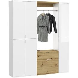 Home Affaire Garderoben-Set &raquo;TRONDHEIM, 5-teilig, Breite 152cm, individuell platzier- & erweiterbar&laquo; Set, bestehend aus: 2x Garderobenschrank & 3-tlgs