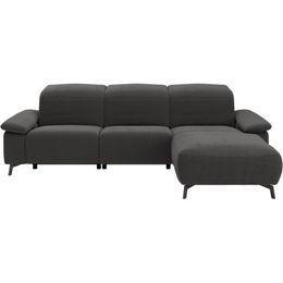 Musterring Ecksofa &raquo;MR 370, intelligenter Komfort im modernen Design&laquo; Optionale Relaxfunktion, flexible Kopfteile & klappbare Armlehnen grau 95% Polyester, 5% 