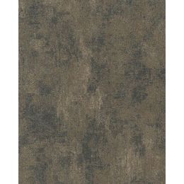 marburg Vliestapete seidenmatt uni Betonoptik, moderne Tapete f&uuml;r Wohnzimmer Schlafzimmer K&uuml;che gold Vlies B/L: 0,53m x 10,05m