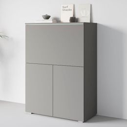 Home Affaire PC-Schrank &raquo;Vera, Sekret&auml;r, Home-Office-Schreibtisch mit LED-Beleuchtung&laquo; 1 Stk. tlg. Multifunktional mit Stauraum, klappbare Tischfl&auml;che