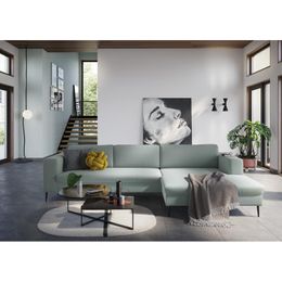DOMO collection Ecksofa &raquo;Modica, zeitlos und elegant, L-Form&laquo; Auch in Cord, Fu&szlig;h&ouml;he passend f&uuml;r g&auml;ngige Saugroboter! blau B/H/T: 329cm x 81cm x 173cm,
