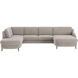 Sit & More sit&more Wohnlandschaft &raquo;Soul U-Form&laquo; wahlweise mit Schlaffunktion und Bettkasten oder Schubkasten grau 100% Polyester B/H/T: 356cm x 90cm x 239cm, 