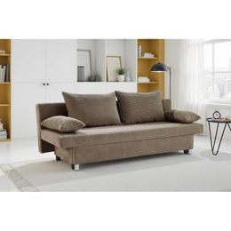 Jockenh&ouml;fer Schlafsofa &raquo;B: 191 cm, Liegefl. 120x191 cm&laquo; mit Schlaffunktion & Bettkasten Korpus: 100% Polyester;Kissen: 100% Polyester B/H/T: 191cm x 80cm, Cord, 