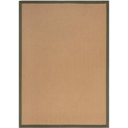FLAIR RUGS Teppich &raquo;Kira mit Fischgr&auml;tmuster, aus Jute&laquo; rechteckig 3 mm H&ouml;he gr&uuml;n Jute, Kunstfaser B : 120cm 1 Stk., 3mm, L: 170cm