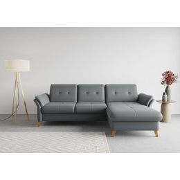 Sit & More sit&more Ecksofa &raquo;G&ouml;teborg&laquo; Sitztiefenverstellung und Federkern, wahlweise mit Bettfunktion braun B/H/T: 268cm x 90cm x 176cm, Luxus-Microfaser, 