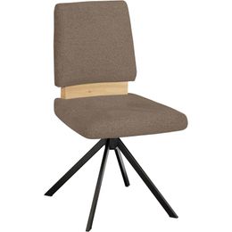 massivline&more Drehstuhl &raquo;Br&uuml;gge 301&laquo; () 1 Stk. Holzwerkstoff, Metall, Stoff B/H/T: 48cm x 92cm x 59,5cm, 1 Stk., Microfaser Struktur (100% Polyester