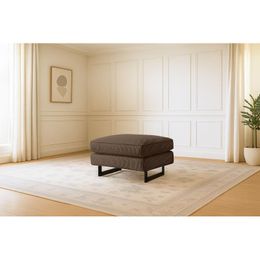 OTTO home Polsterhocker &raquo;Pinto&laquo; mit Keder, Metallf&uuml;&szlig;en und auch in Cord Bezug erh&auml;ltlich braun 92% Polyester, 8% Nylon B/H/T: 76cm x 48cm x 56cm, Cord
