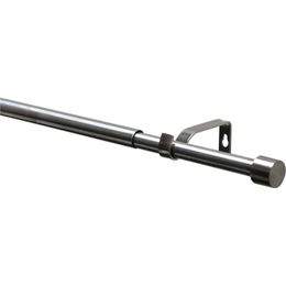 Gardinia Gardinenstange &raquo;Gardinenstangen Set Kos&laquo; &Oslash; 19 mm 1 l&auml;ufig-l&auml;ufig mit Bohren, Schrauben, Wandmontage, Metall, &Oslash; 19/16 mm silber Metall L: 