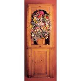 papermoon Fototapete &raquo;Flower Ornament - T&uuml;rtapete&laquo; matt bunt Vlies B/L: 0,9m x 2m