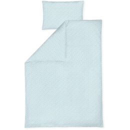 Julius Z&ouml;llner Kinderbettw&auml;sche &raquo;Planty&laquo; 2 Stk. blau Jersey, Obermaterial: 100% Baumwolle B/L: 100cm x 135cm, 1 Stk., 1 Stk., Jersey, B/L: 40cm x 60cm, 2 Stk.