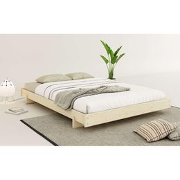 OTTO home Futonbett &raquo;Senja, Bett, Massivholzbett, minimalistisches Design&laquo; B/T/H: 148/205,1/22,6 cm, inklusive Lattenrost, Liegefl&auml;che 140x200 cm, aus