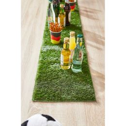 ANDIAMO Tischl&auml;ufer &raquo;Kuba, ideale Tischdeko f&uuml;r Fu&szlig;ball Fans&laquo; Kunstrasen, 30/140 cm, nat&uuml;rliche Optik, waschbar gr&uuml;n Polyethylen, Polypropylen B/L: 30cm x 