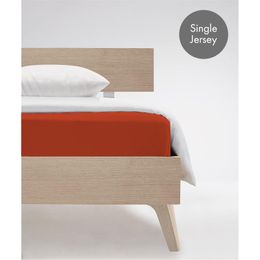 Fleuresse Spannbettlaken &raquo;Jenny C aus feinf&auml;digem Mako-Jersey&laquo; f&uuml;r Matratzen bis 23 cm H&ouml;he rot Mako-Jersey, Obermaterial: 100% Baumwolle B/L: 200cm, 
