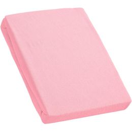 Kum Spannbettlaken &raquo;Frottee Spannbetttuch&laquo; bis ca. 30 cm Matratzenh&ouml;he, weich & kuschelig rosa Frottee, Obermaterial: 100% Polyester B/L: 200cm, 1 Stk