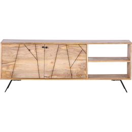 GUTMANN FACTORY Lowboard Kommode, Breite 140 cm beige B/H/T: 140cm x 53cm x 42cm, Mango, 2 Stk.