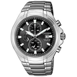 Citizen Herren Chronograph Armbanduhr, Herrenuhr, Solar, Stoppfunktion, Titan, Saphirglas silber Einheitsgr&ouml;&szlig;e
