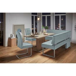 OTTO home Eckbank &raquo;Rab&laquo; in 2 Breiten (180 oder 200 cm), Bezug in verschiedenen Qualit&auml;ten blau Polyester B/H/T: 200cm x 88cm x 160cm, Strukturstoff, 