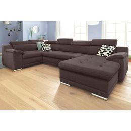 Quelle mit Kopfteilverstellung, wahlweise mit Schlaffunktion braun Kunstleder SOFTLUX ;Luxus-Microfaser ALTARA NUBUCK (100% Polyester);Struktur ( 100% 
