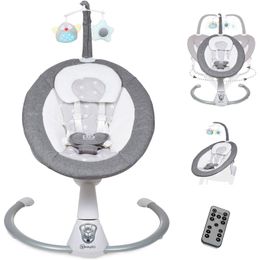BABYGO Babywippe &raquo;Homey&laquo; bis 9 kg mit Schaukelbewegungen und Sound grau Einheitsgr&ouml;&szlig;e Babywippe
