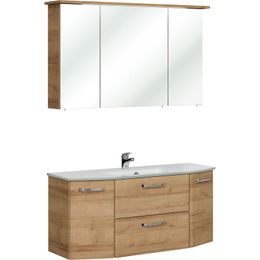 Badm&ouml;bel-Set &raquo;Quickset 318, mit T&uuml;rd&auml;mpfer&laquo; 3 Stk. tlg. Holzwerkstoff B/H/T: 112cmcm x 200cmcm x 48cmcm, Griffe Chrom Glanz