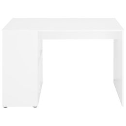 FMD Schreibtisch &raquo;Gent&laquo; mit 4 seitlichen F&auml;chern wei&szlig; B/H/T: 117cm x 75cm x 73cm