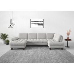 Sit & More sit&more Wohnlandschaft &raquo;Westham U-Form&laquo; wahlweise mit Schlaffunktion, Bettkasten, Sitztiefenverstellung silber 90% Polyester 10%Polyamid B/H/T: 338cm