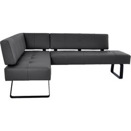K+w Komfort & Wohnen K+W Komfort & Wohnen Eckbank &raquo;Spider II&laquo; Sitzsteppung, bequem durch Sandwichbauweise, 2 Stellma&szlig;e schwarz B/H/T: 165cm x 88cm x 227cm, Leder CASAY, 
