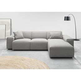 Home Affaire Ecksofa &raquo;Glimminge L-Form auch in Breitcord, Feincord + Easy care-Bezug,&laquo; Breite 264, Zierkissen grau 100% Polyester B/H/T: 264cm x 71cm 