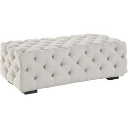 Home Affaire Polsterhocker &raquo;Kalina&laquo; mit klassischer Chesterfield-Knopfheftung beige B/H/T: 120cm x 42cm x 55cm, Struktur