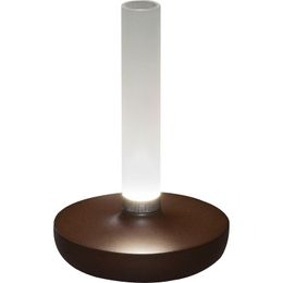 Konstsmide LED Tischleuchte &raquo;Biarritz&laquo; LED-Modul 2 Stk. Warmwei&szlig; Biarritz USB-Tischleuchte, 1800/2700/4000K, dimmbar braun &Oslash; 13,5cm H: 20,5cm, 2 Stk.