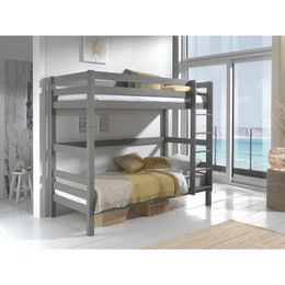 Vipack Etagenbett &raquo;Pino, inkl. Rolllattenrost, Leiter und Absturzschutz&laquo; B/H/T ca. 210x182x105cm, massiv Kiefer verschiedene Farben, wahlweise ohne Schublade